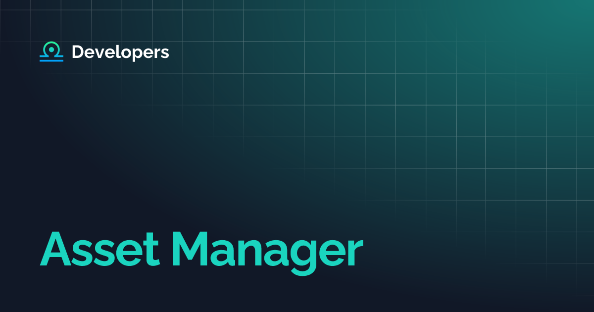 Asset Manager | main | Developers